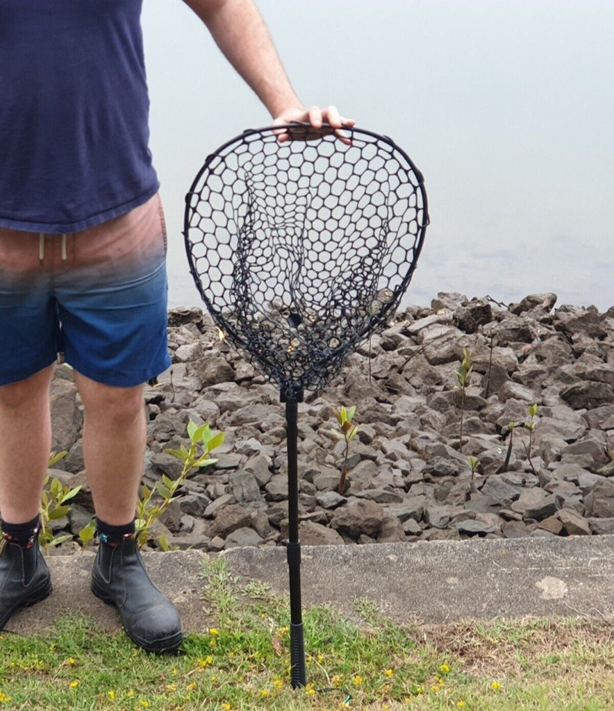Enviro Mesh Landing Net - Gunmetal – Oz Marine Australia Pty Ltd Enviro Mesh Landing Net - Gunmetal – Oz Marine Australia Pty Ltd